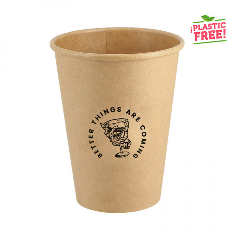 Vasos Kraft Para Café Plastic Free Personalizado 1 Tinta